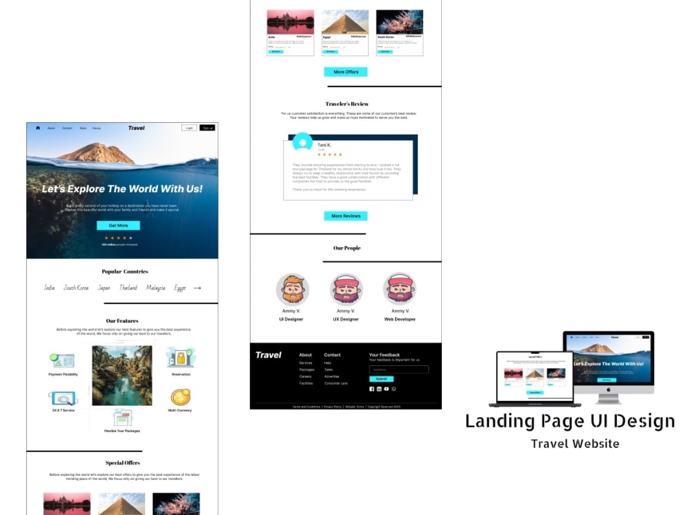 Website Landing Page User Interface Design With Digital Wireframes | Upwork