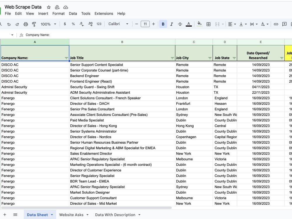 Script to automate process of extraction of data from website | Upwork
