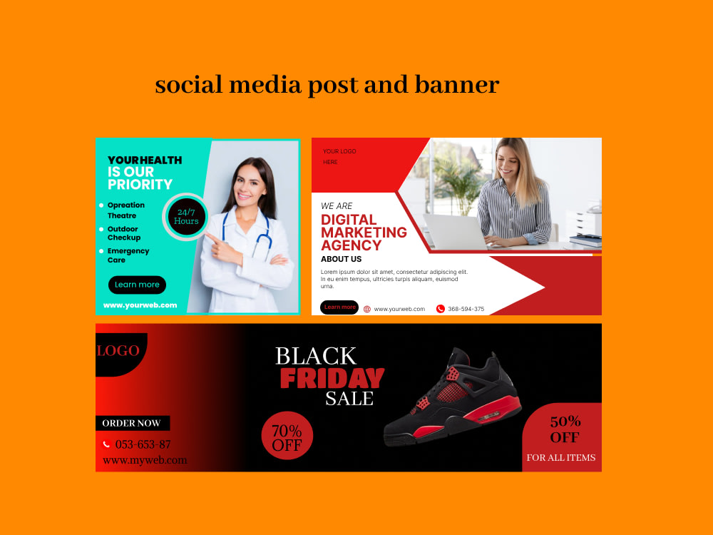 A social media post, banner designer | Upwork