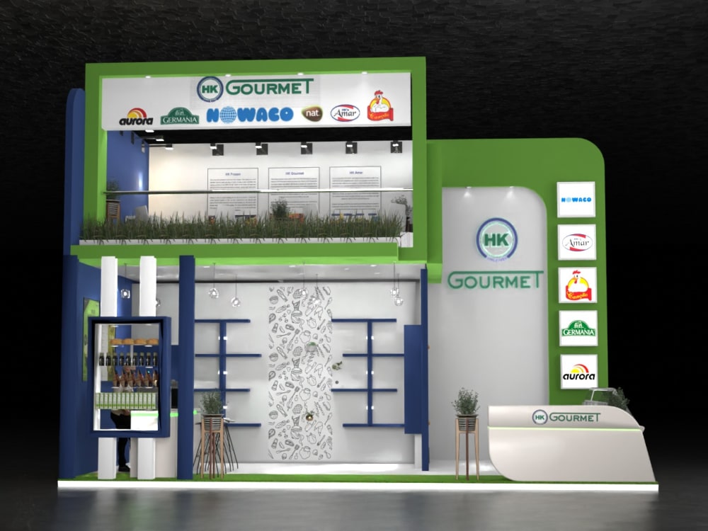 A fantastic 3d Trade show booth design. | Upwork