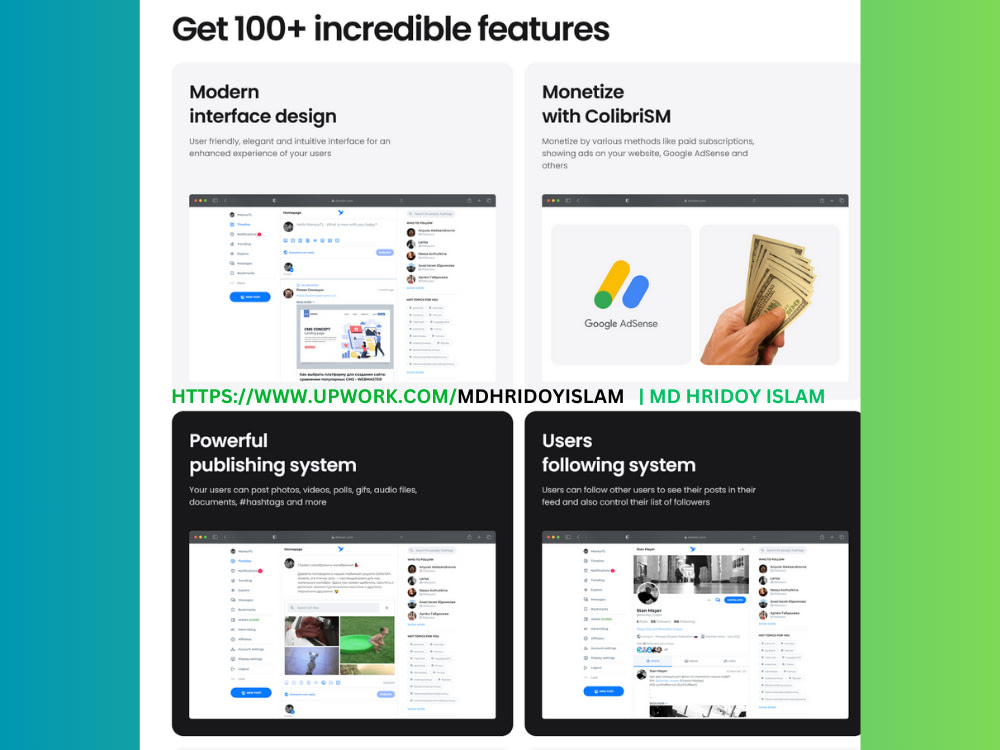 Your own social media website like twitter , facebook , Instagram | Upwork