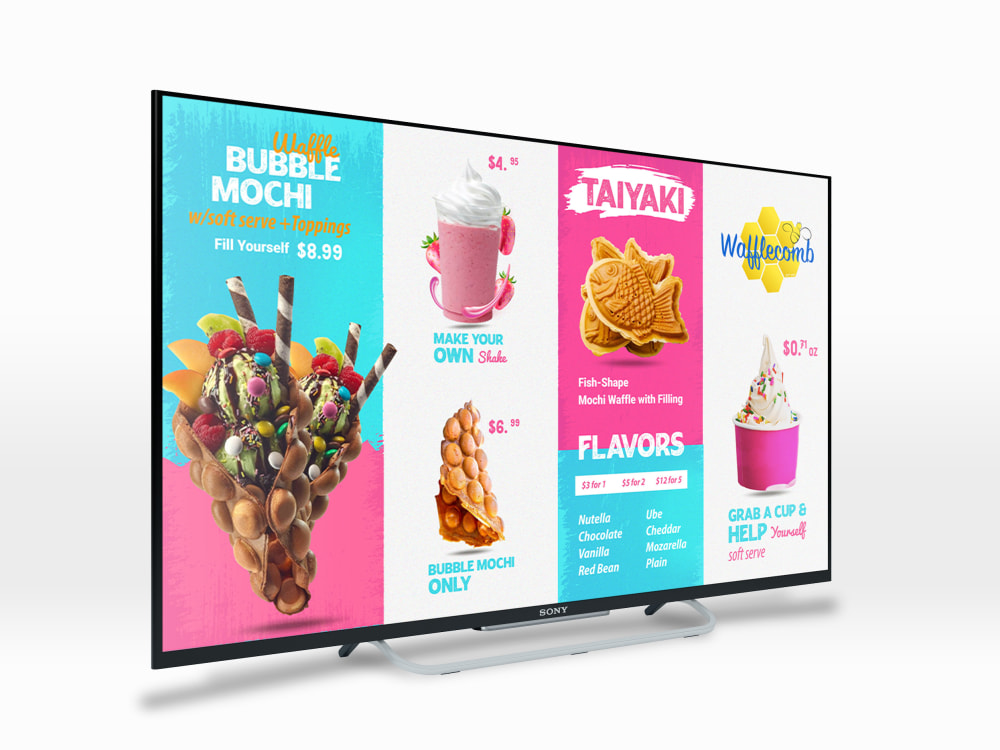A digital menu board design for restaurants. | Upwork