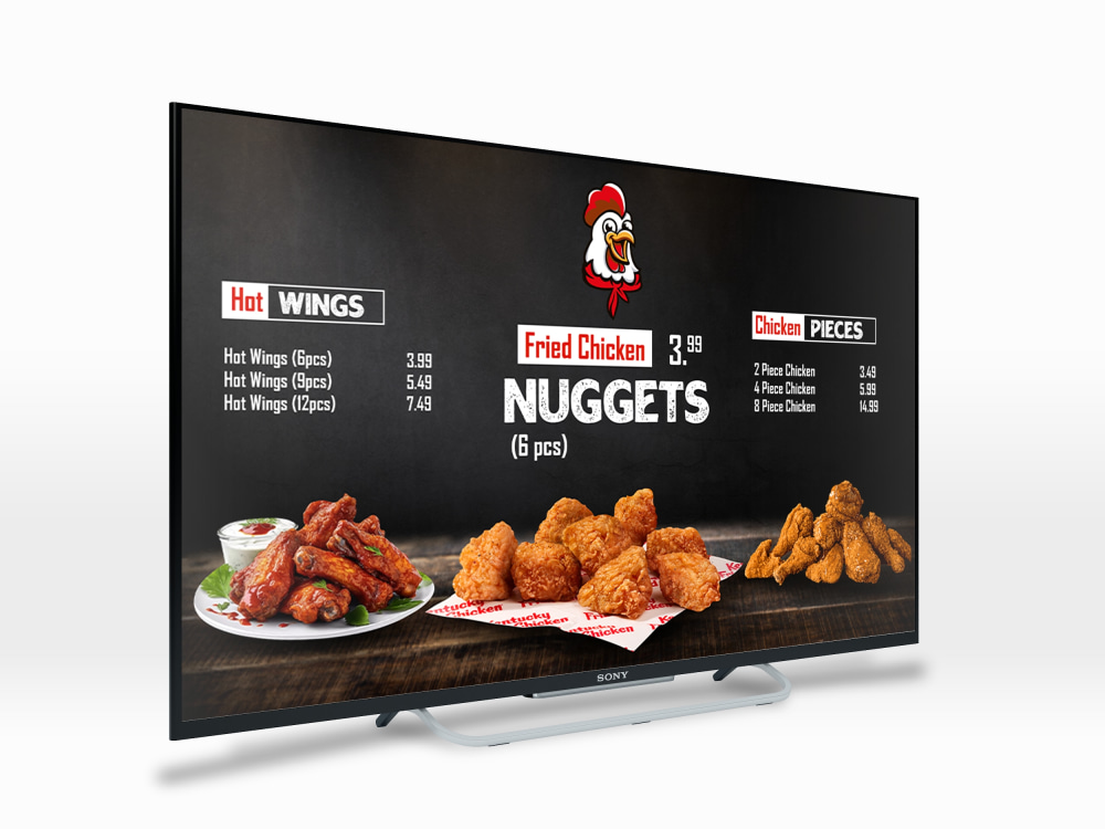 A digital menu board design for restaurants. | Upwork