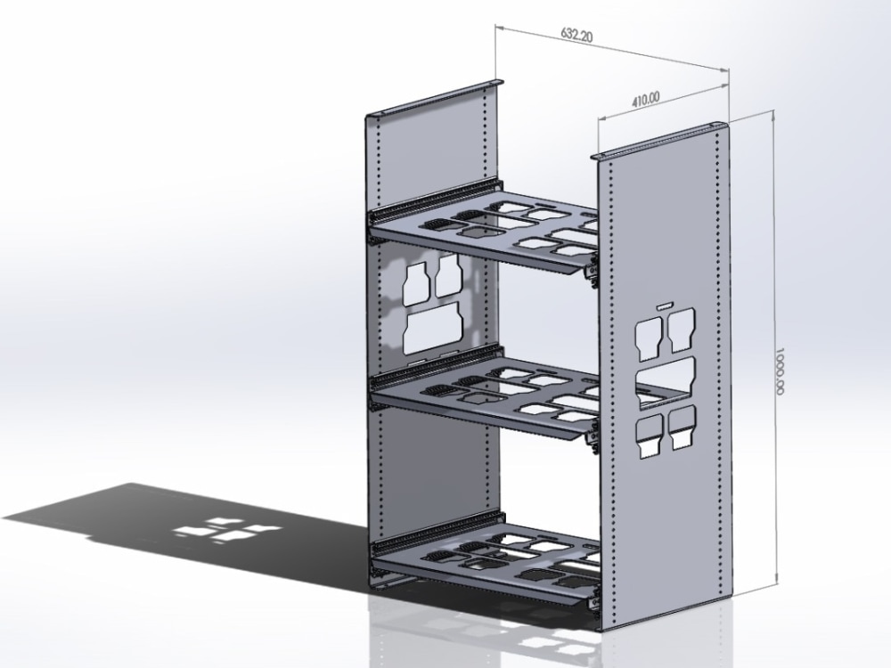 Sheet metal design, weldment, 3D CAD model, technical drawing and DXF ...