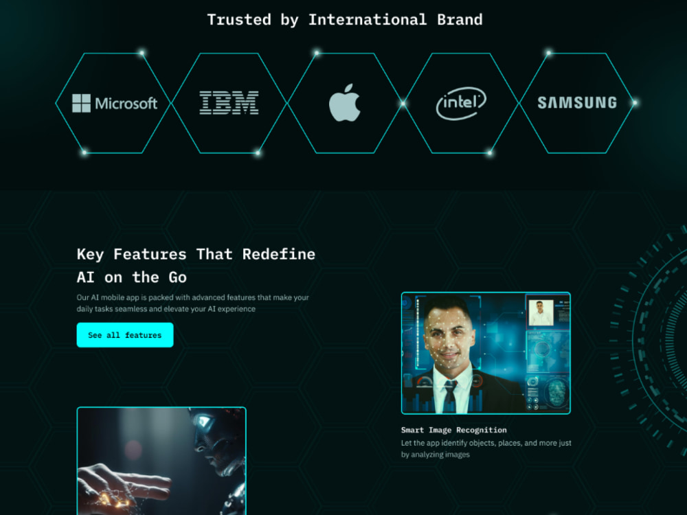 An amazing AI website with stunning visual effect | Upwork