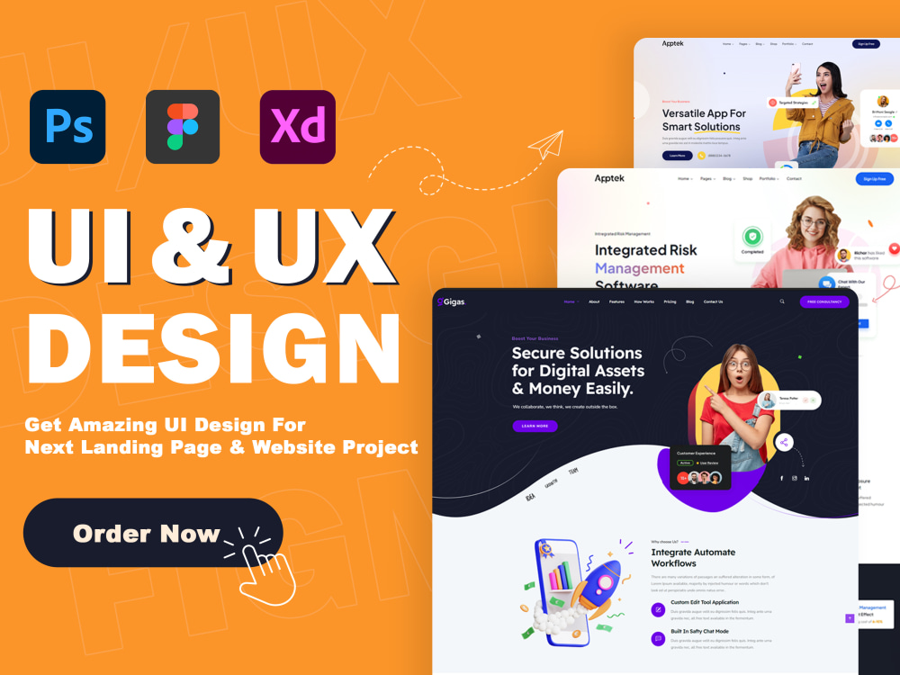 Website Landing Page UI UX design in Figma |Website development ...