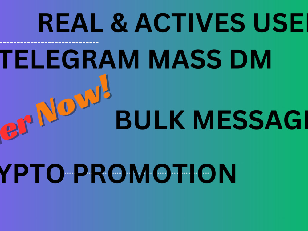 Do telegram mass dm, Instagram mass dm, mass dm, telegram mass dm | Upwork