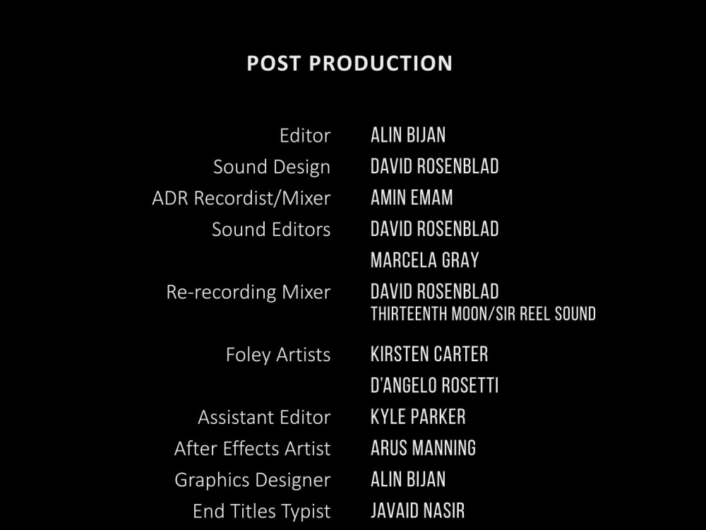 End credits sequence for your movie | Upwork