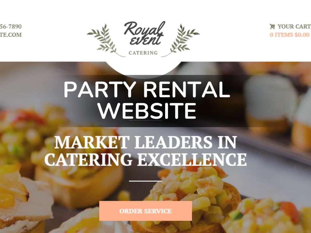Party rental website photoboth website event booking website rental ...