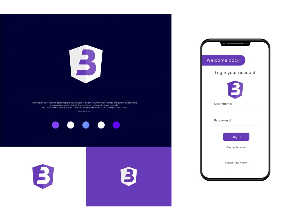 A modern flat minimalist, tech, app, saas, software, crypto, agency ...