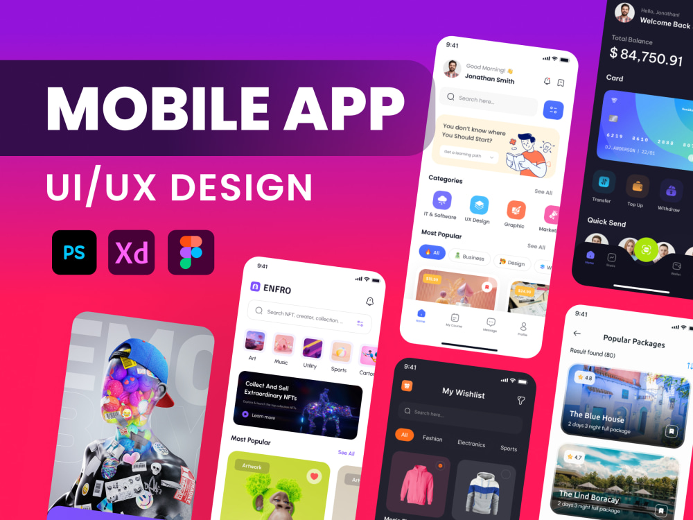 Professional mobile app UI/UX design in Figma | Upwork