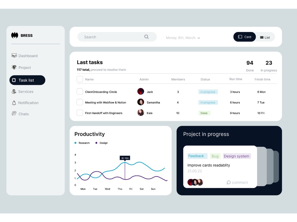 Unique Dashboard and Landing Page Design in Figma | Upwork