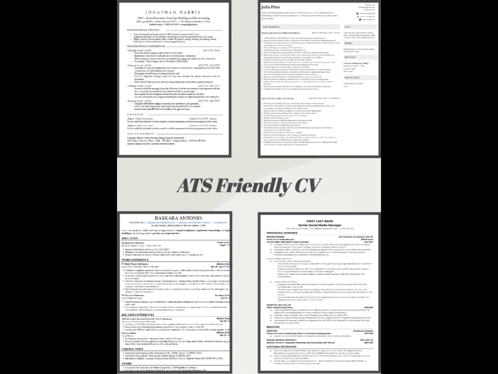 Expert ATS Friendly CVs, visually stunning resumes to gain an edge ...
