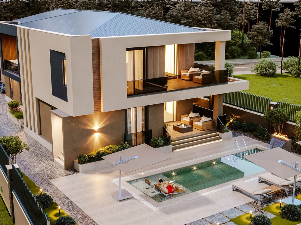 Villa exterior design, modeling and rendering project | Upwork