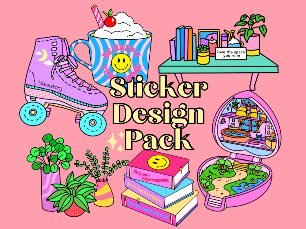 A fun eye catching sticker pack for you or your business | Upwork