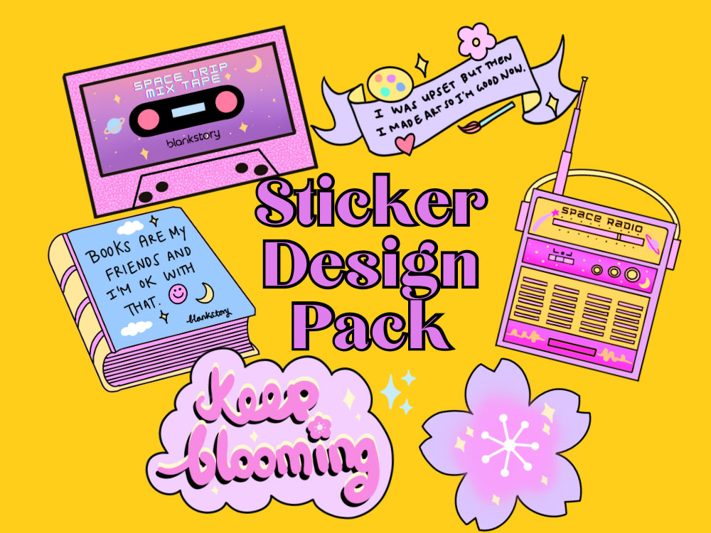 A fun eye catching sticker pack for you or your business | Upwork