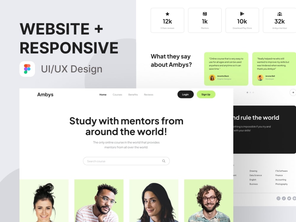 Website, Landing Page Design with Responsive Modern UI UX in Figma | Upwork