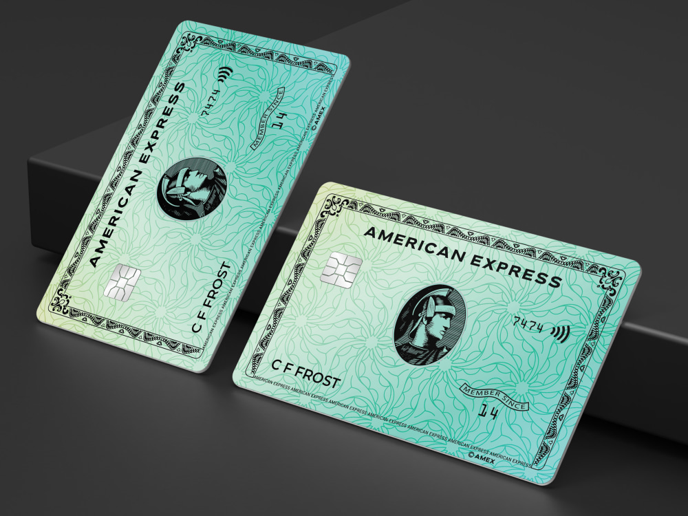 A modern, luxury and creative American Express card design with 3D ...