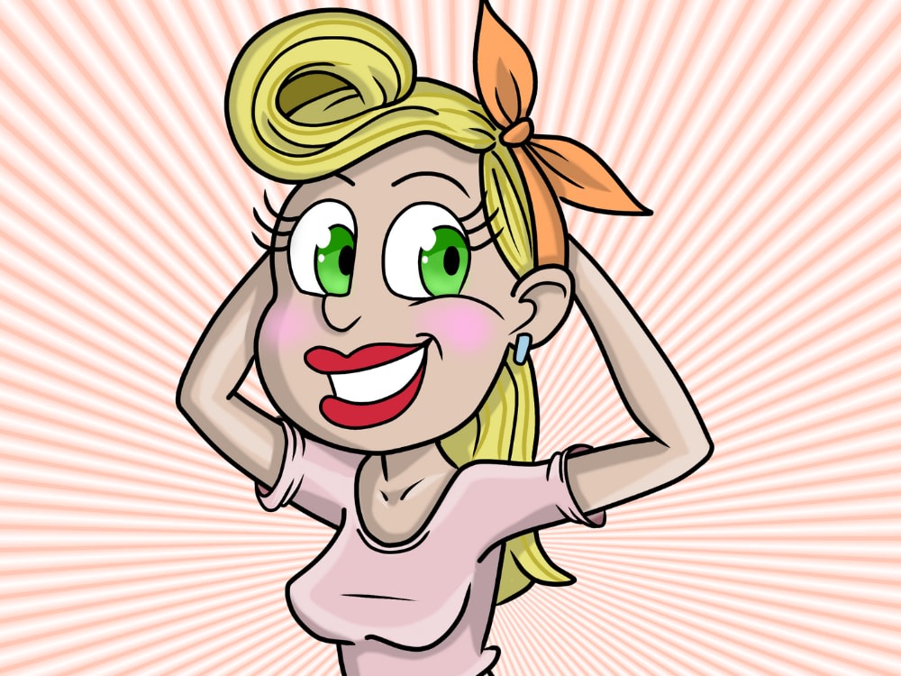 A cartoon profile picture for social networks | Upwork