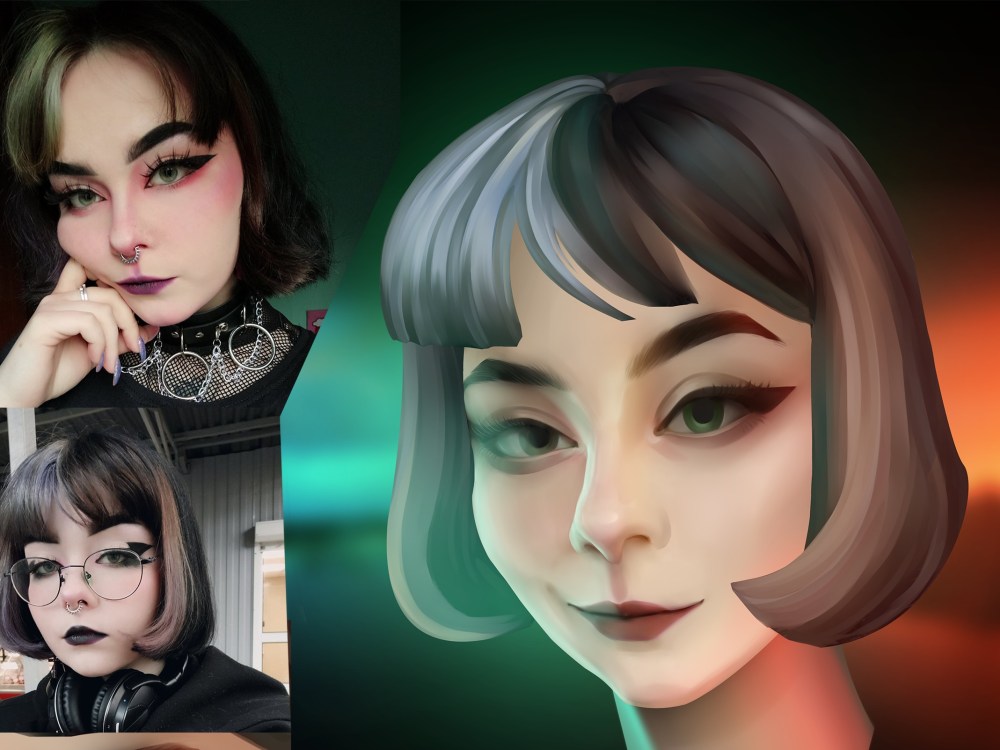 Beautiful digital portrait in a casual gaming style | Upwork
