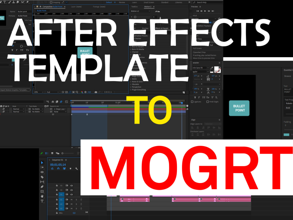 MOGRT from After Effects template | Upwork