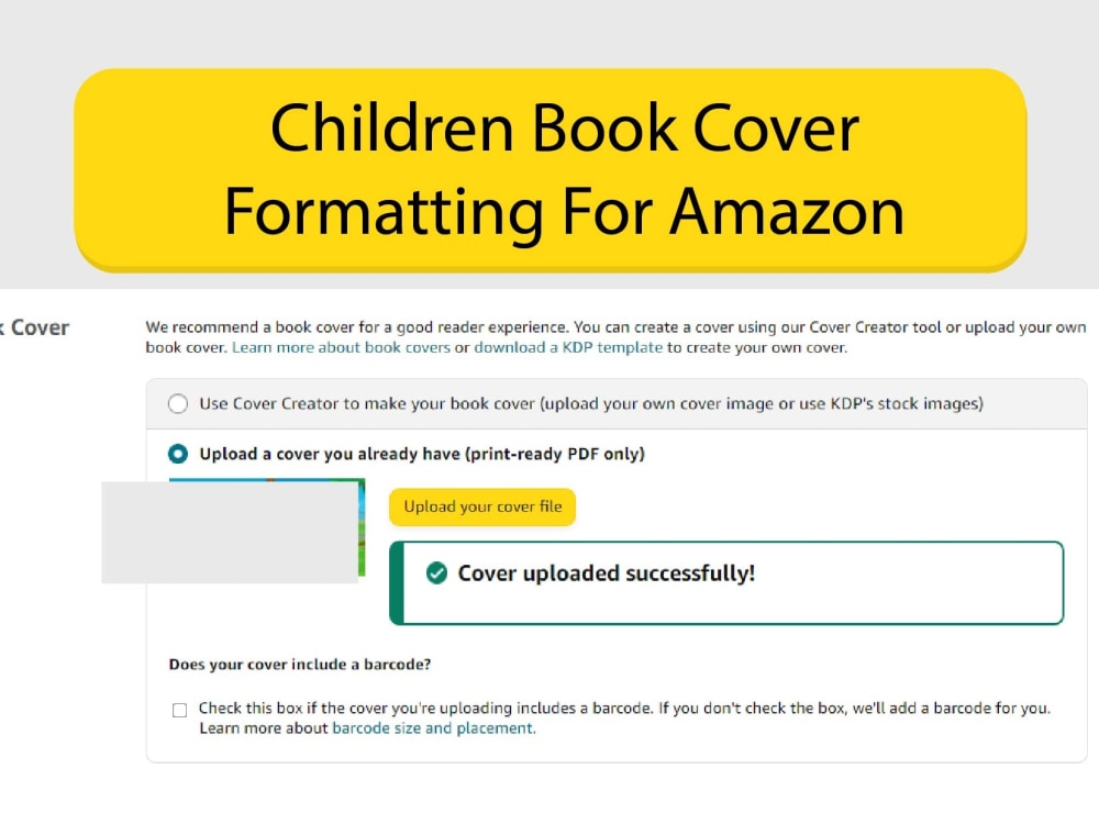 Children book formatting for Amazon, Kdp, Paperback, ebook. | Upwork
