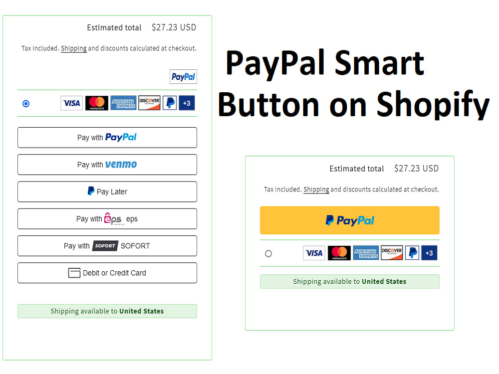 New PayPal Smart Button on Shopify supports all methods & credit/debit | Upwork