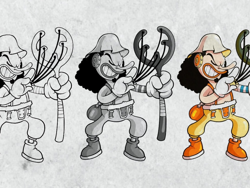 A Vintage Retro Character with 30s Rubber Hose Style | Upwork