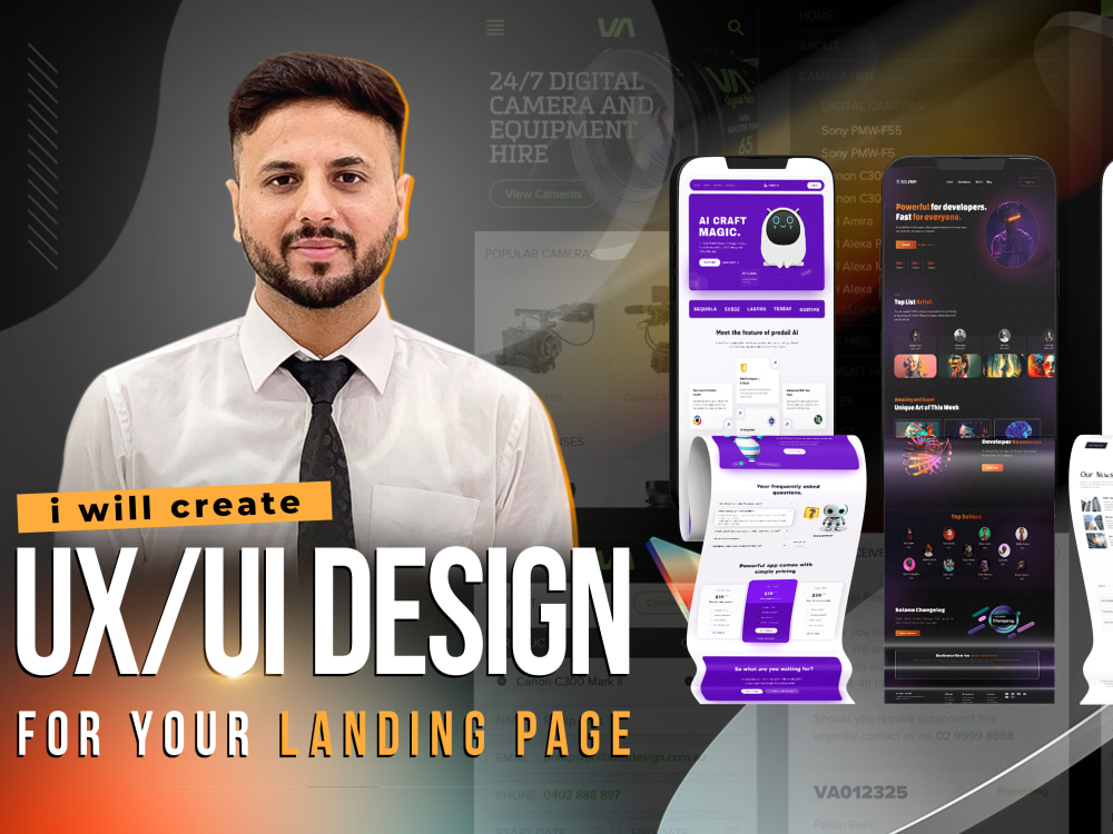 A landing page, homepage, saas landing page UI UX design | Upwork