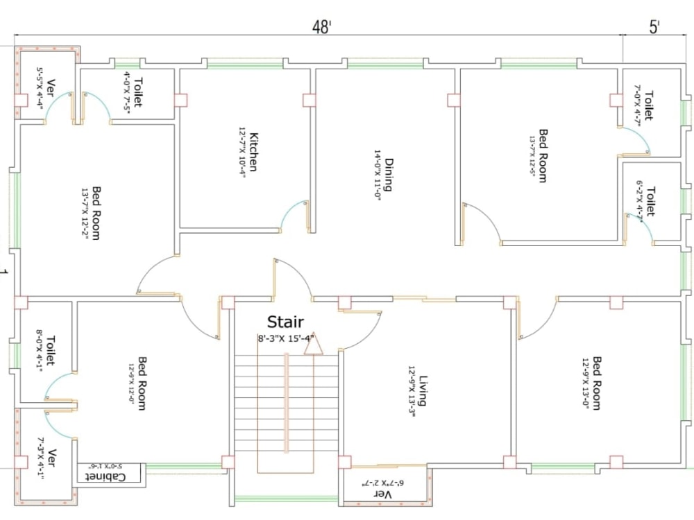 Your floor plans in autocad 2d | Upwork