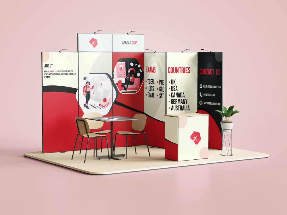 Outstanding trade show booth or backdrop and roll up banner for ...
