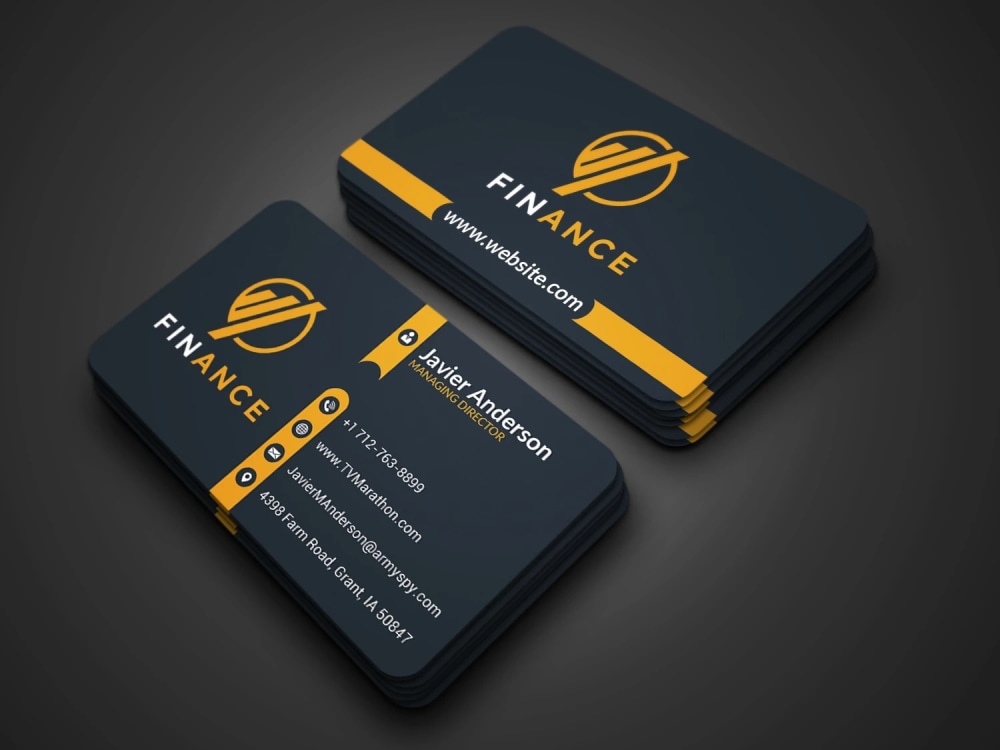 Professional luxury digital minimal unique creative business card ...