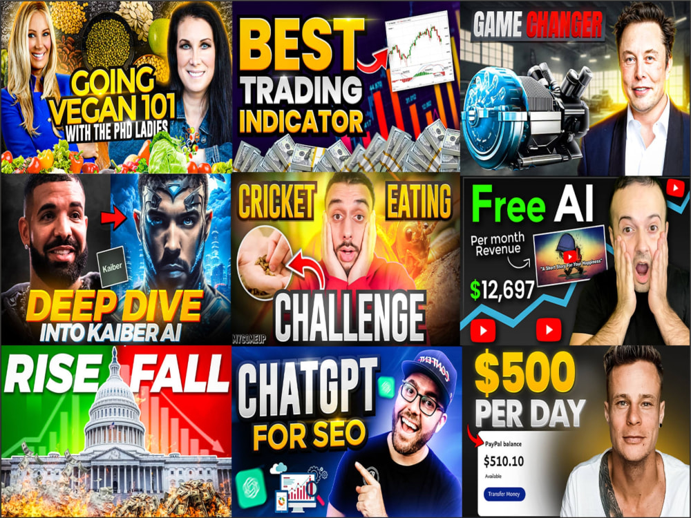 Click-Magnet YouTube Thumbnails | High-Quality Design | Upwork