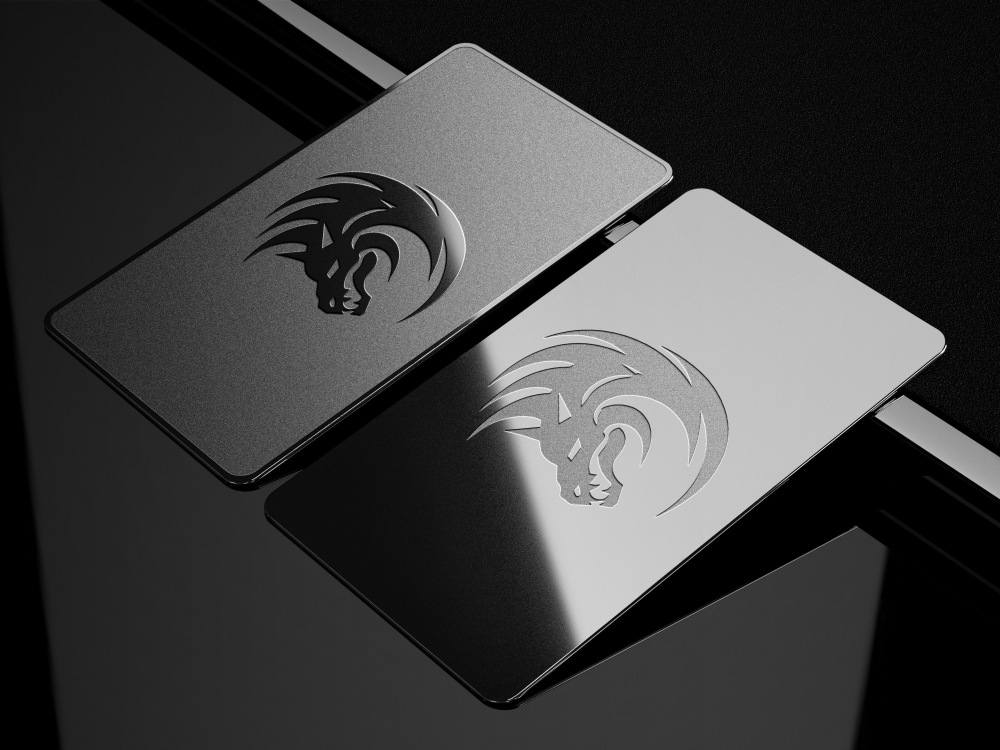 Bulk amount modern metal engraved and embossed card design | Upwork