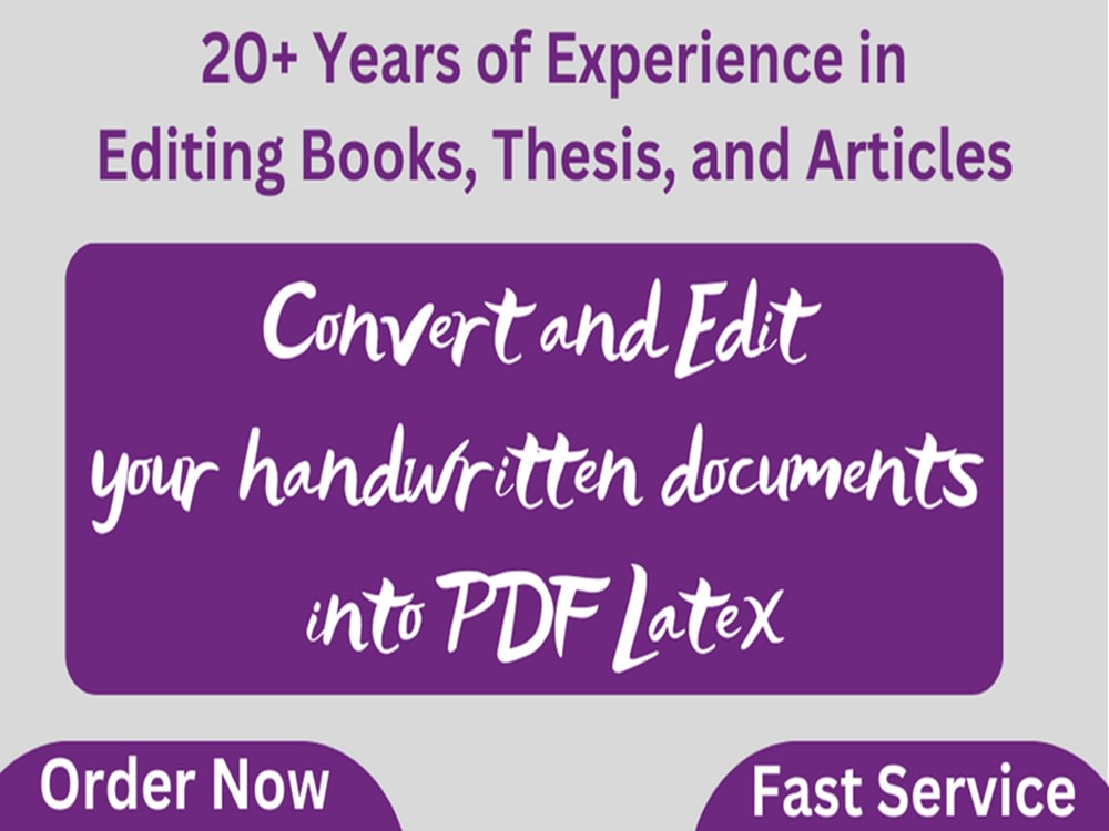 An editable pdf document from handwritten notes or scanned pages in ...