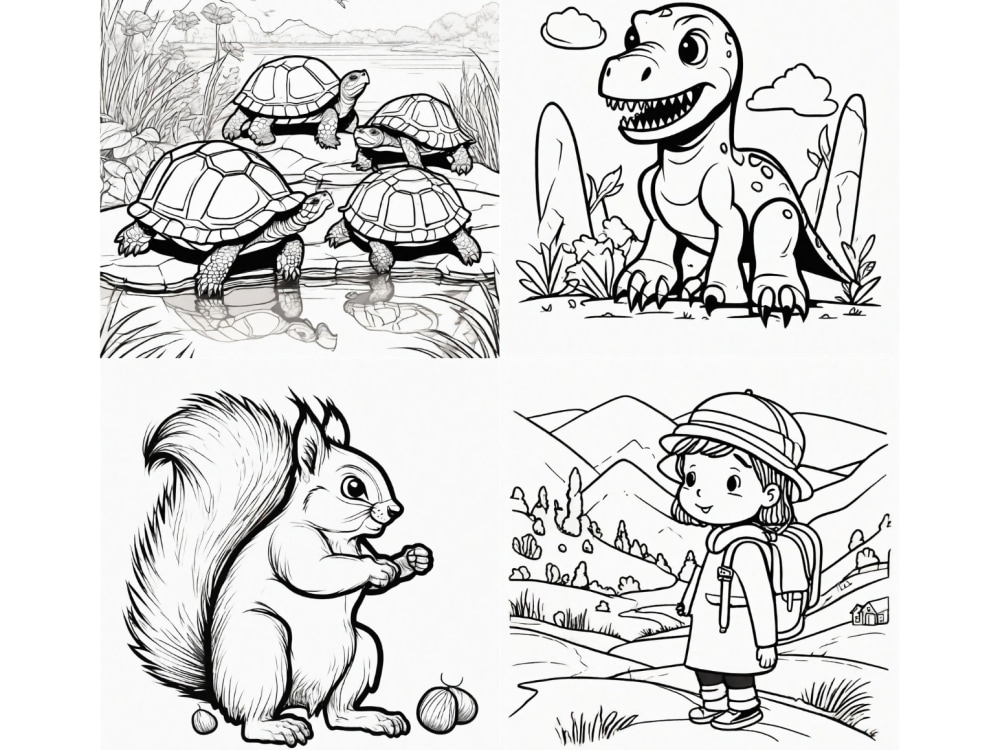 Fun and creative coloring book, detailed and ready to print | Upwork