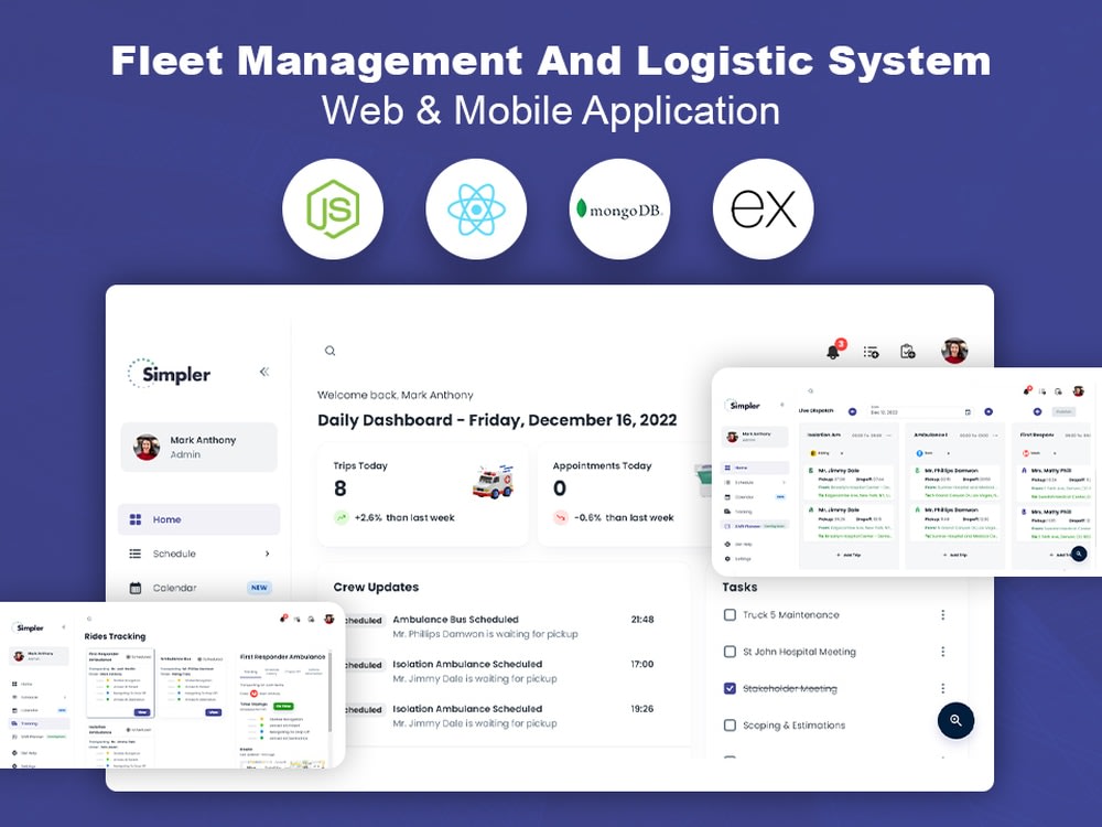 Fleet and Logistics Management Web and Mobile Application Development ...