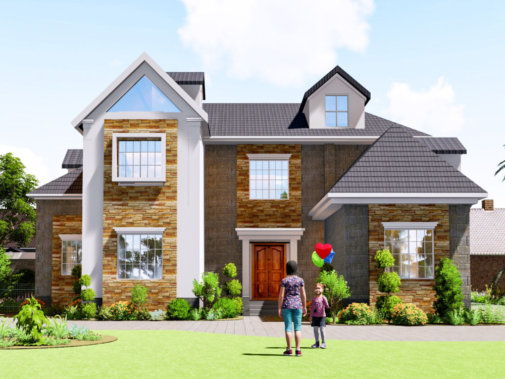 Architectural 3d home exterior design, visualization rendering by ...