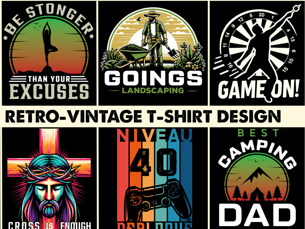 Custom retro vintage graphic t shirt designs to match your vision | Upwork