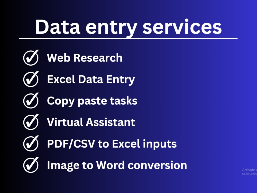 Quick Data Entry, Web Research, and PDF/CSV to Excel services | Upwork
