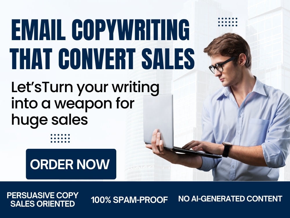 A persuasive sales email copywriting for email sequence, and email copy ...