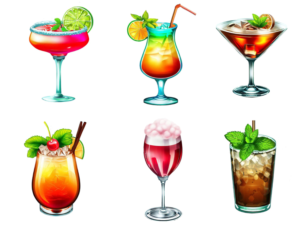 Sample icons of drinks. | Upwork