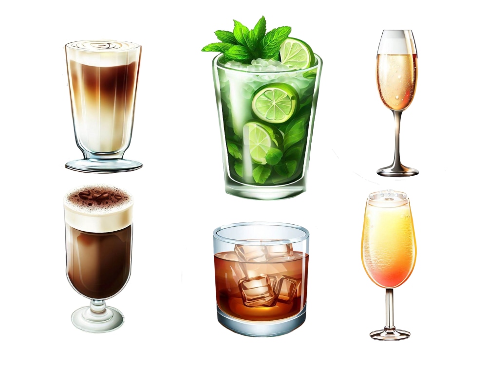 Sample icons of drinks. | Upwork