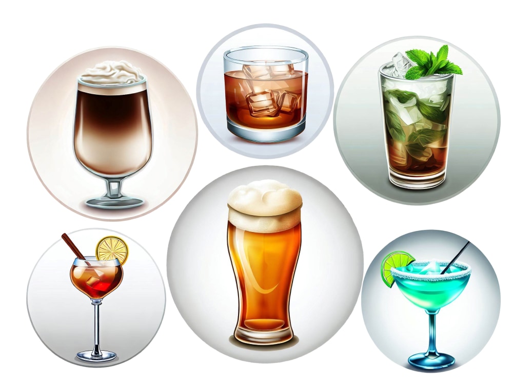 Sample icons of drinks. | Upwork