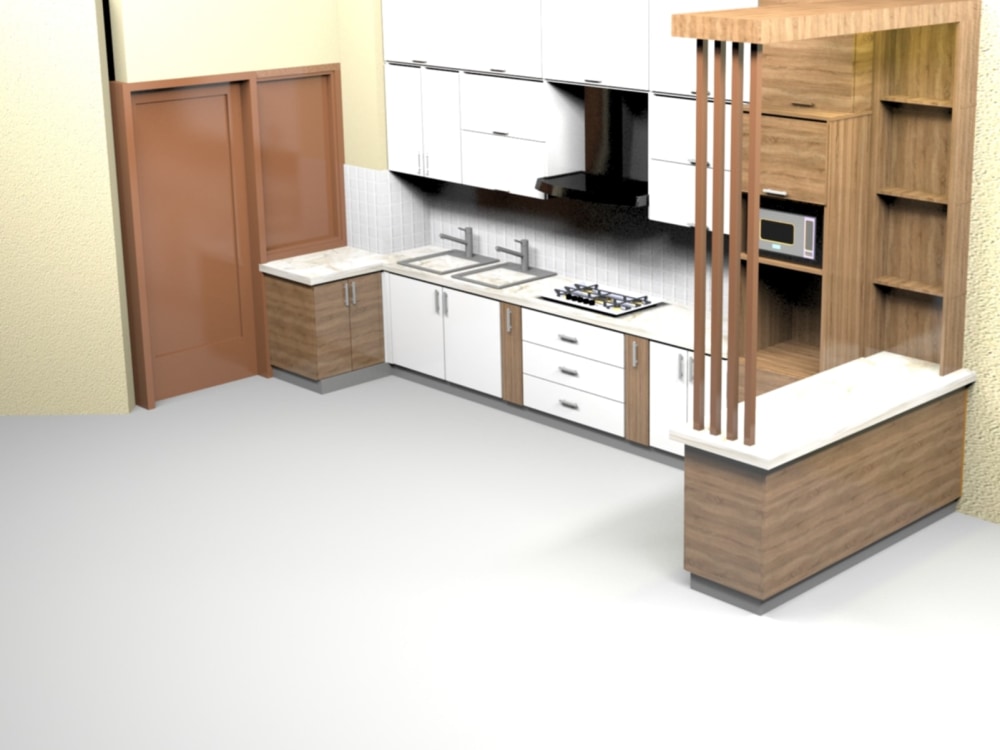 A Complete Kitchen Detailed 2D Drawings | Upwork
