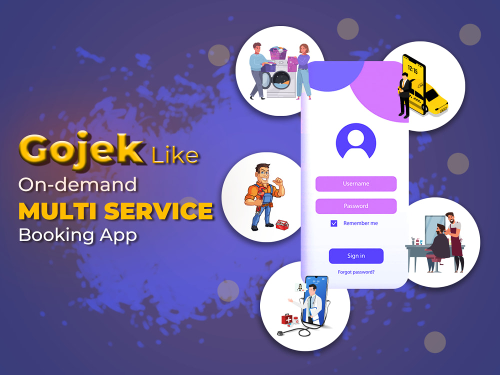 On demand multi service booking app for handyman services like Gojek ...