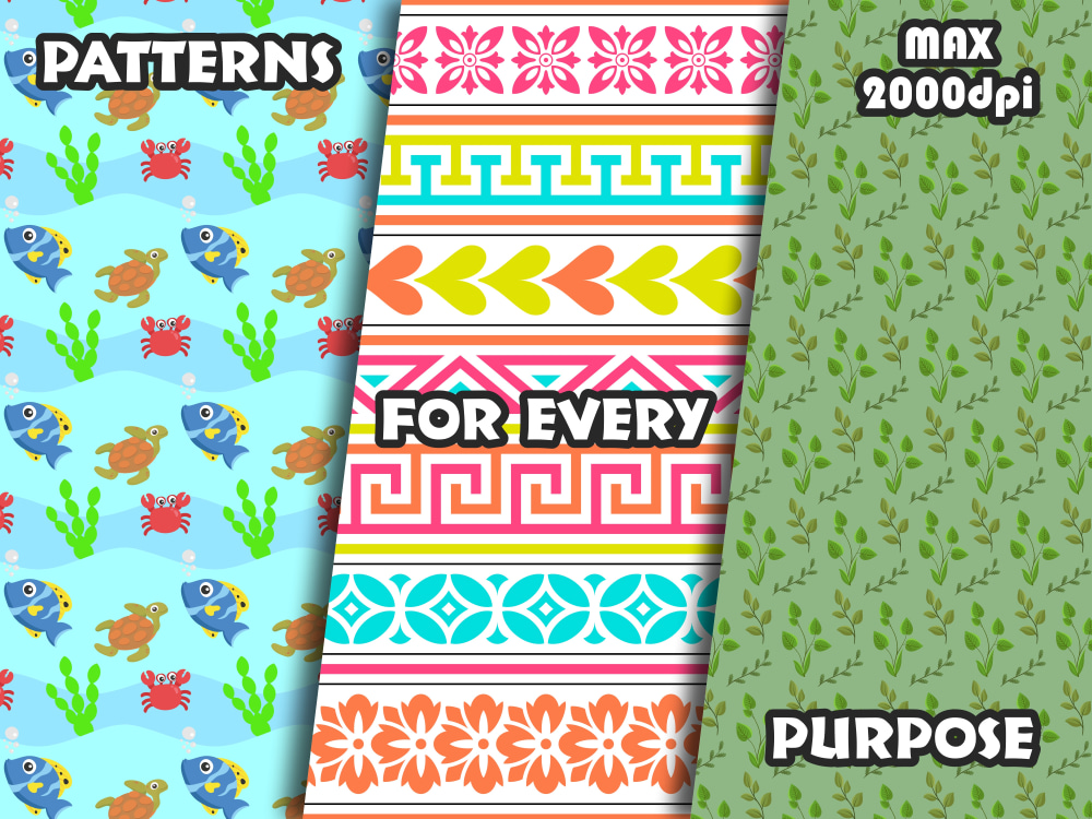 Seamless patterns for textile, fabric prints geometric pattern | Upwork