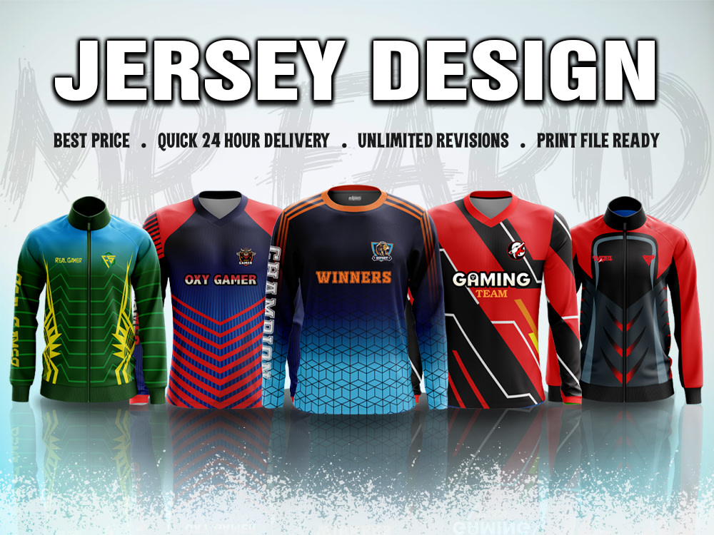 Design sublimation esports and gaming jersey design within 24hrs | Upwork