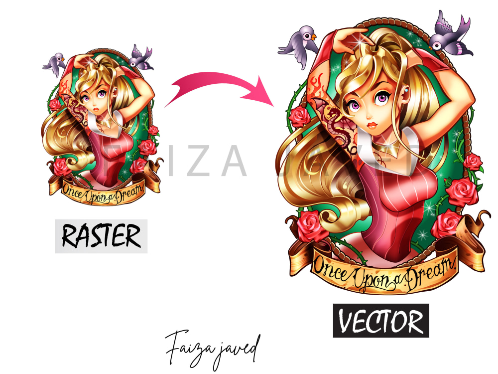 A line art vector tracing convert image to high quality vector logo ...