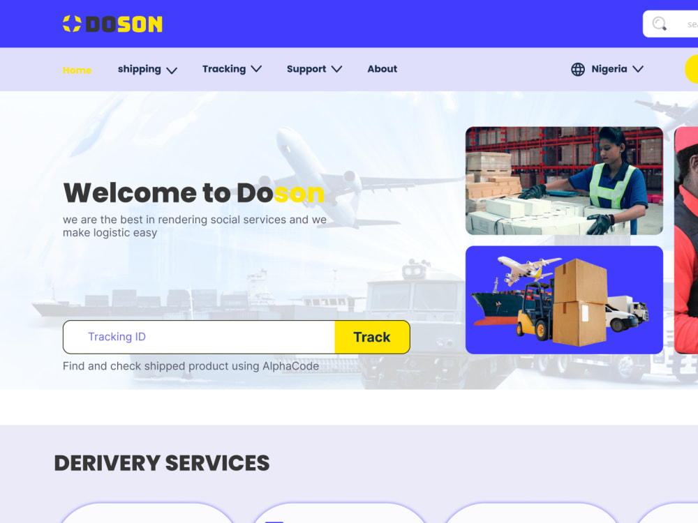 A facinating, user friendly and interactive logistic website Design | Upwork